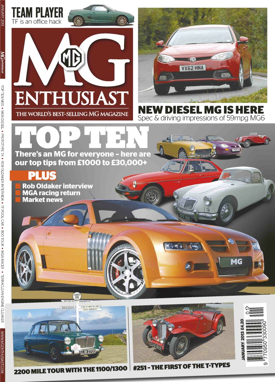 MG Enthusiast Magazine - The top ten MGs Back Issue