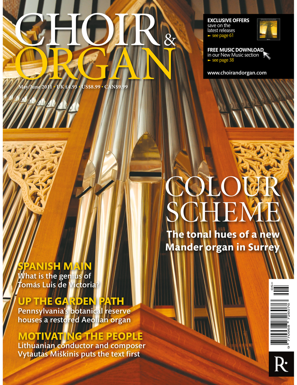 Choir & Organ Magazine - May-Jun 2011 Back Issue