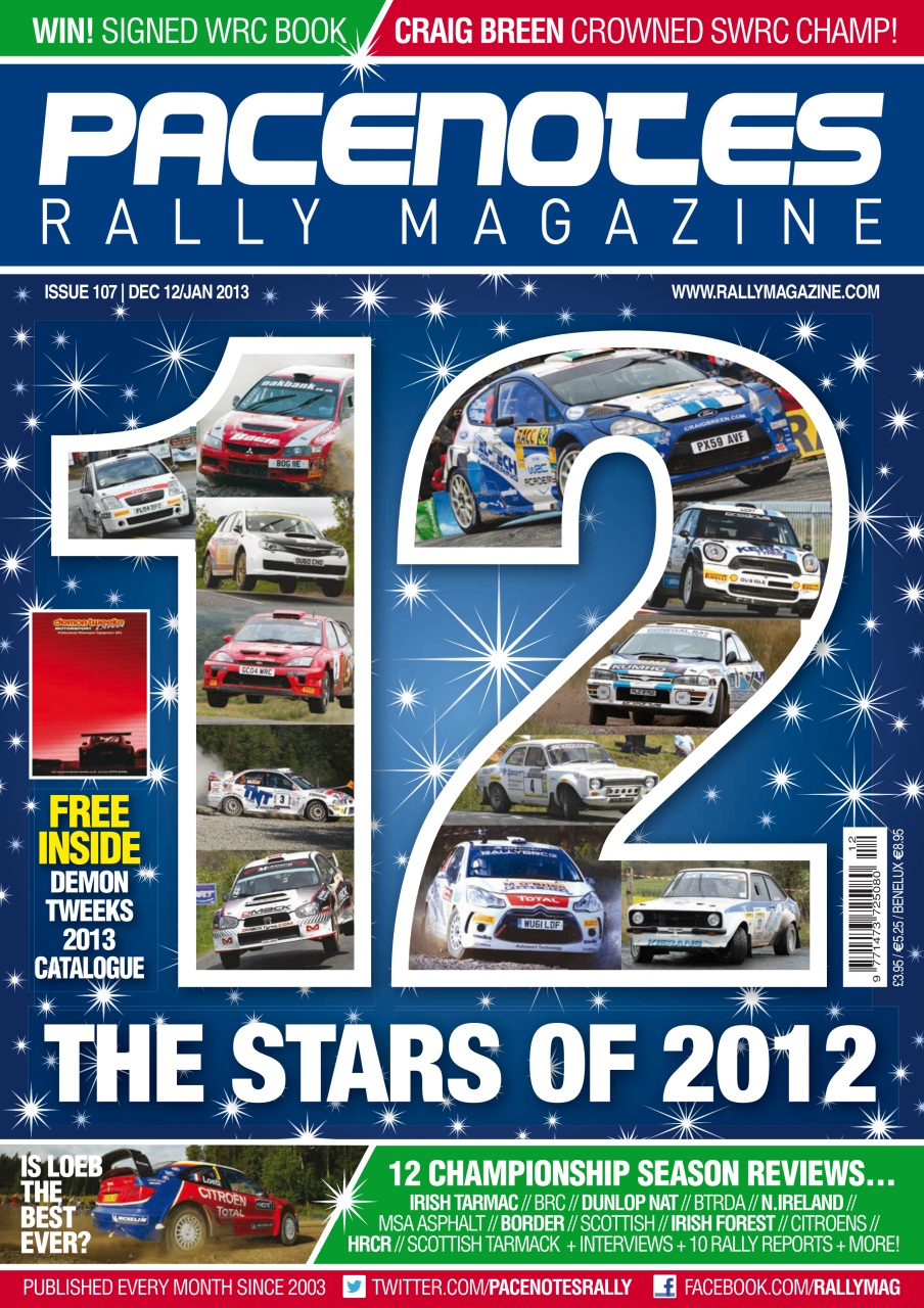 Pacenotes Rally magazine - issue 107 December-January2013 Subscriptions ...