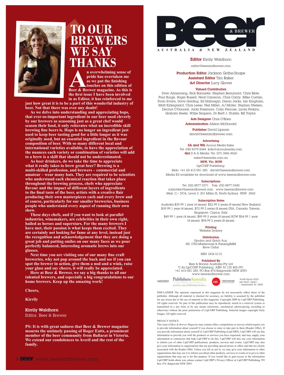 Beer and Brewer Magazine - Issue 10 Back Issue