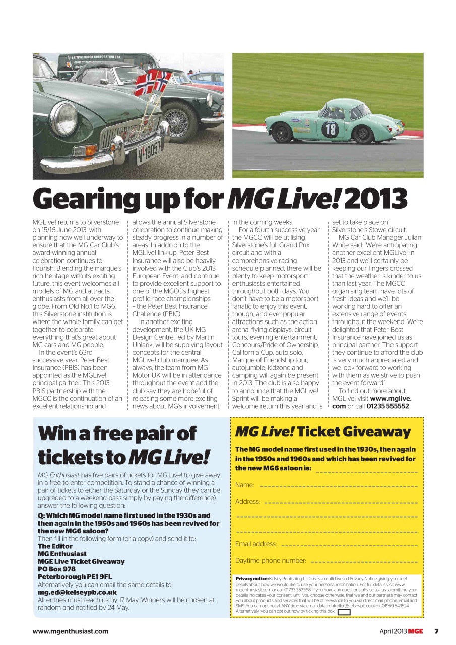 MG Enthusiast Magazine - The ultimate MG Subscriptions | Pocketmags