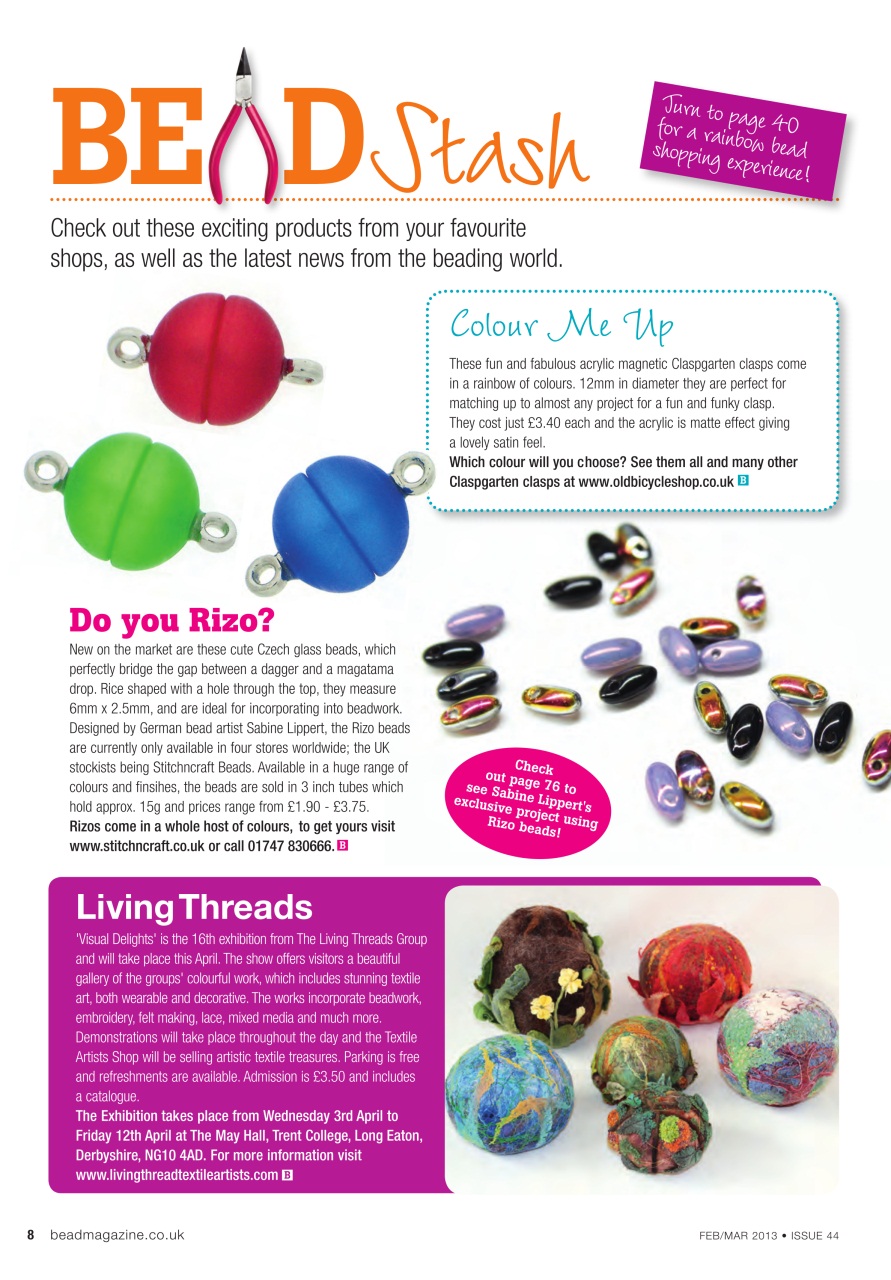 Bead & Jewellery Magazine - Bead Free Sample Issue Back Issue