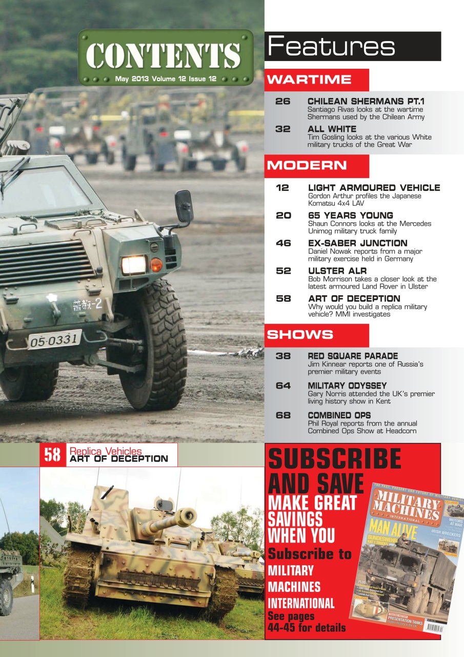 Military Machines International Magazine - May 2013 Back Issue
