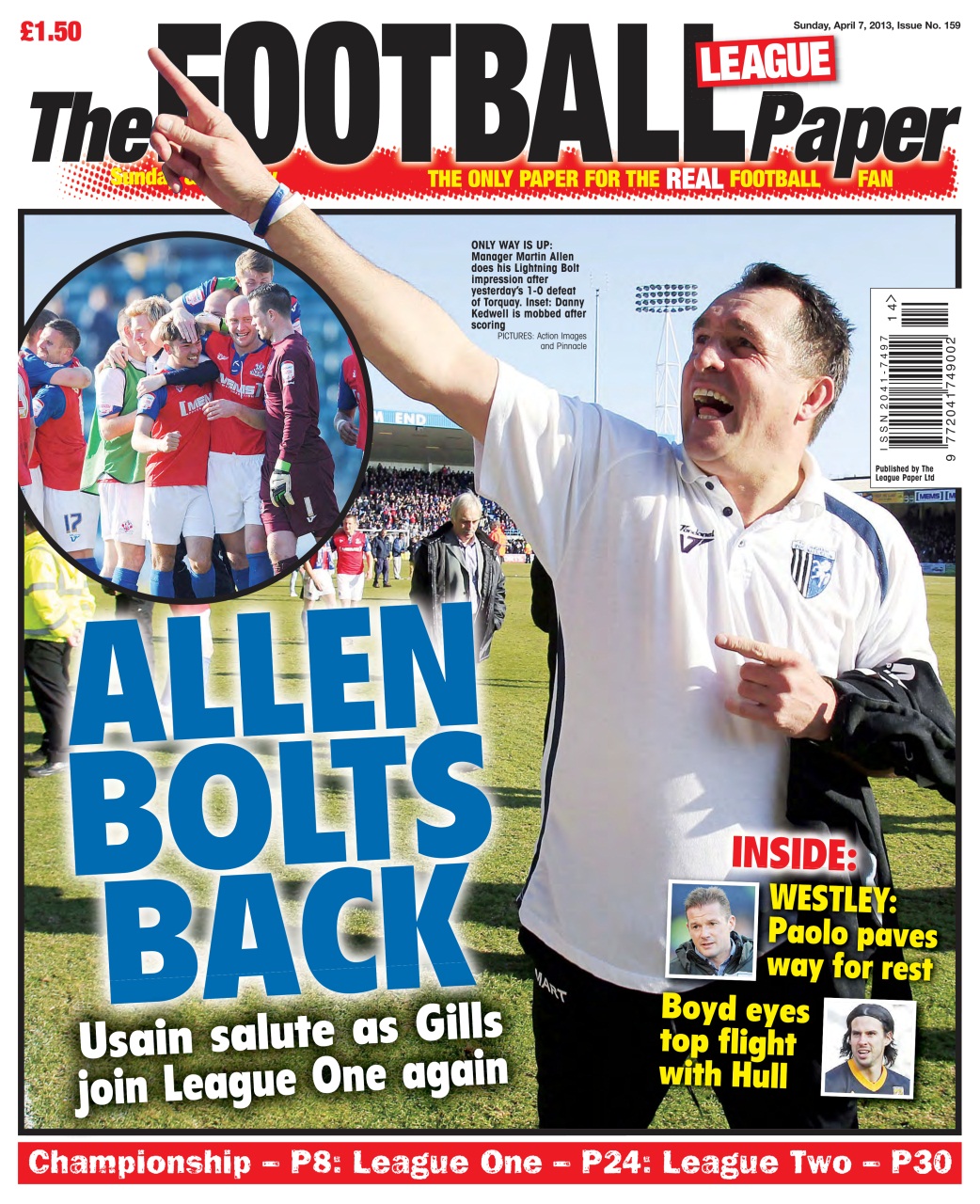 The Football League Paper Magazine - Sunday 7th April 2013 Back Issue