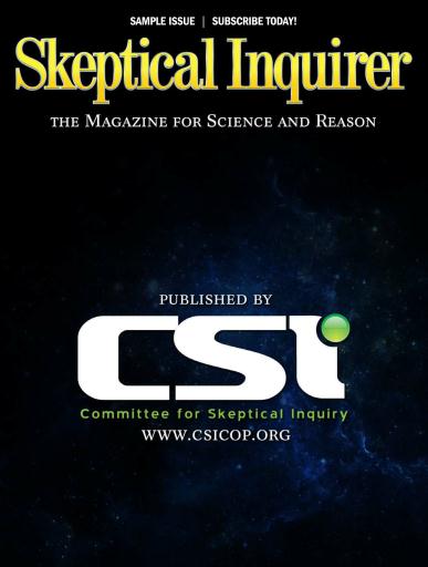 Skeptical Inquirer Magazine - SI Sample issue FINAL Back Issue