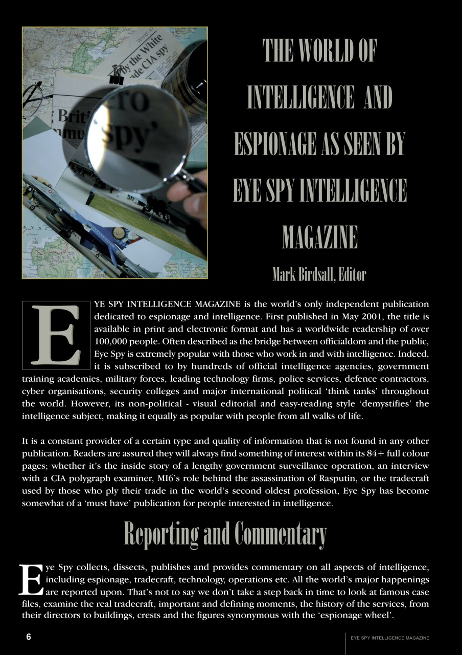 Eye Spy Magazine - Free Preview Issue Back Issue