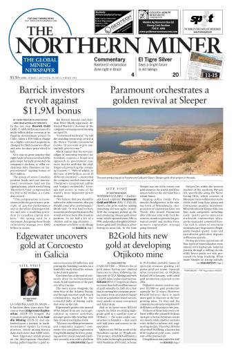 The Northern Miner Magazine - Vol. 99 No. 11 Back Issue