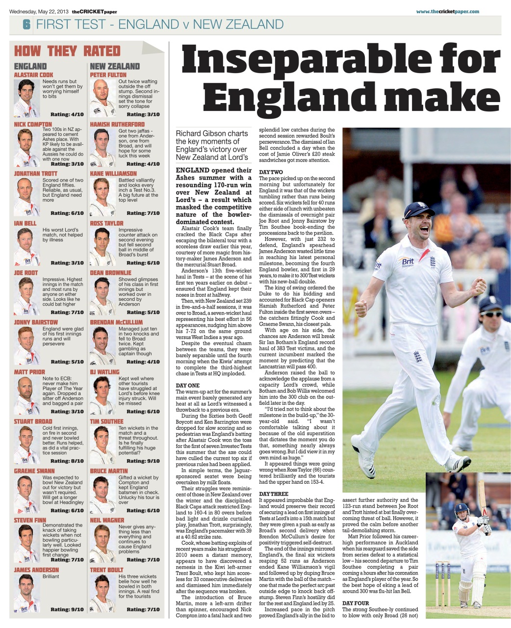 The Cricket Paper Magazine - Wednesday 22nd 2013 Back Issue