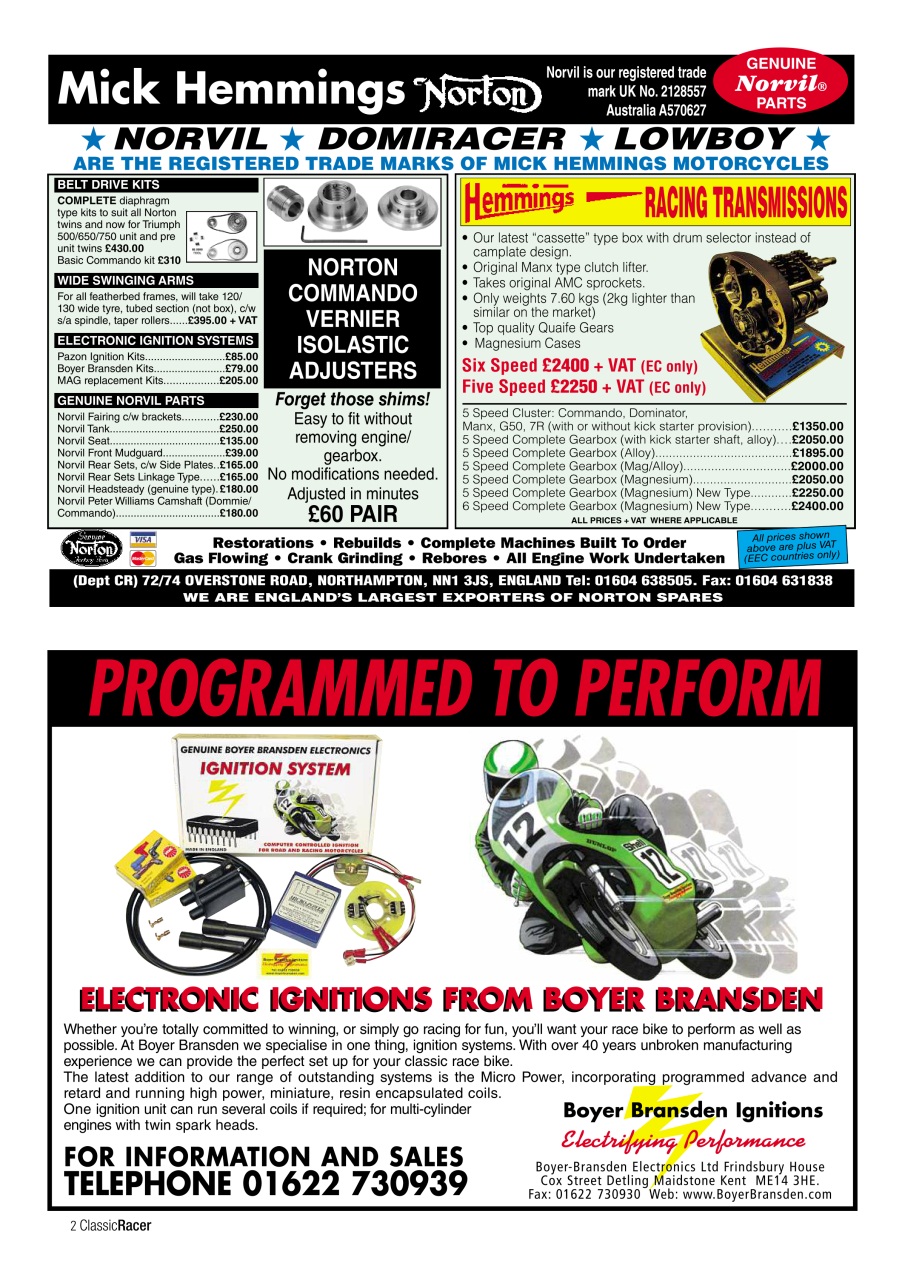 Classic Racer Magazine - July - August 2013 Back Issue