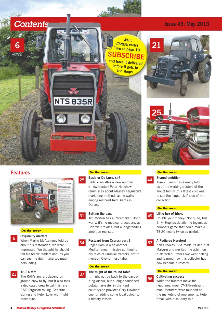 Classic Massey Magazine - Classic Massey May 2013 Back Issue