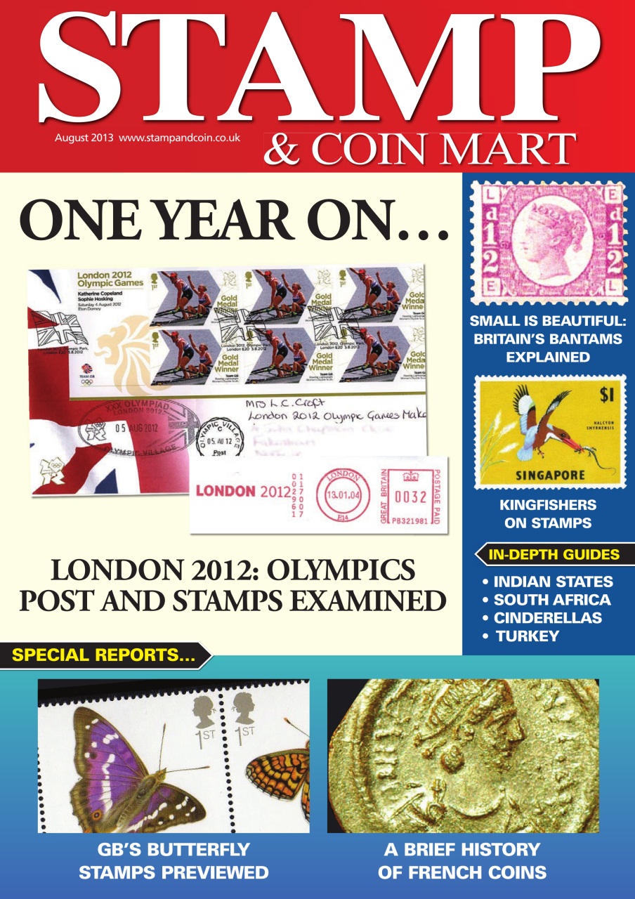 Stamp Collector Magazine - Stamp & Coin Mart August 2013 Back Issue