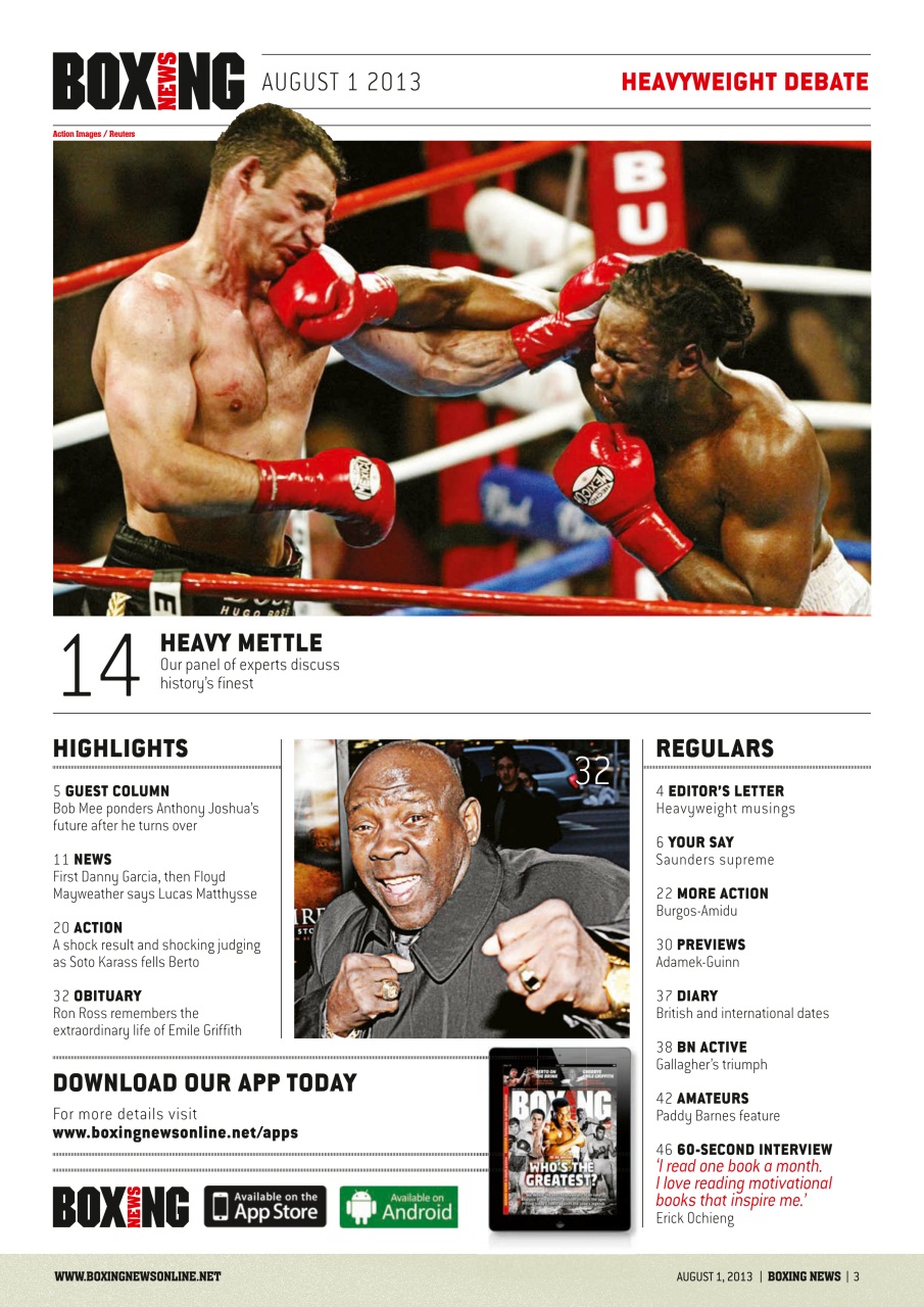 Boxing News Magazine - July 30 2013 Subscriptions | Pocketmags
