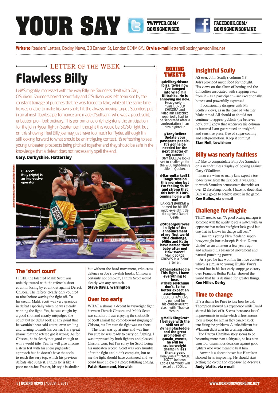 Boxing News Magazine - July 30 2013 Subscriptions | Pocketmags