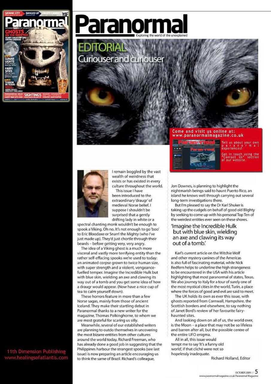 Paranormal Magazine - Issue 40 Back Issue
