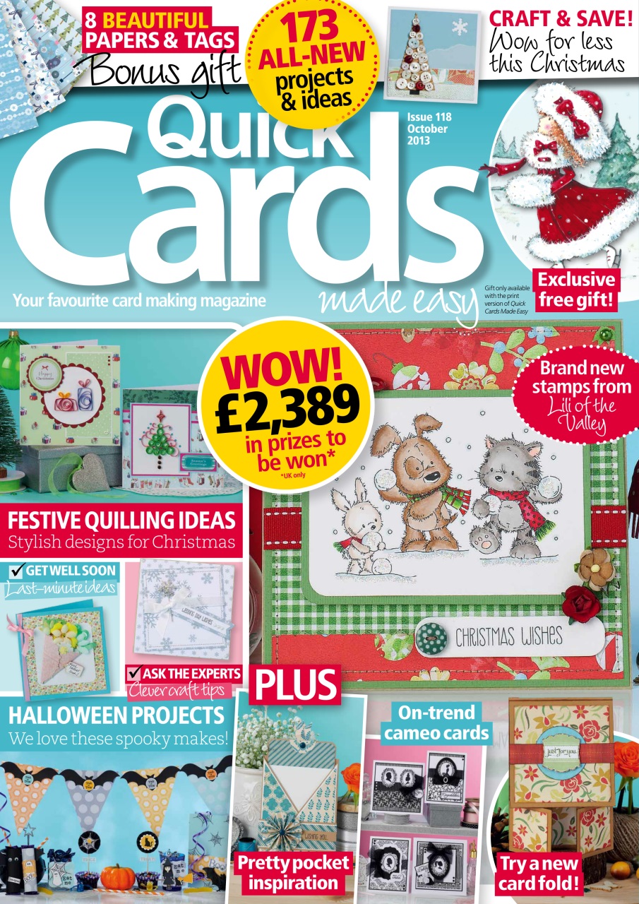 Quick Cards Made Easy Magazine - October 2013 Back Issue