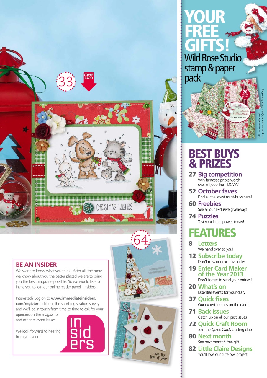 Quick Cards Made Easy Magazine - October 2013 Back Issue