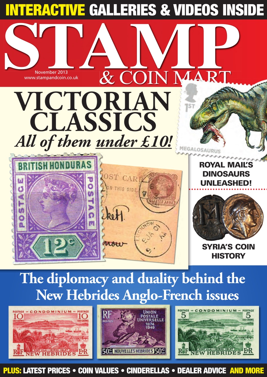 Stamp Collector Magazine - Stamp & Coin Mart November 2013 Back Issue