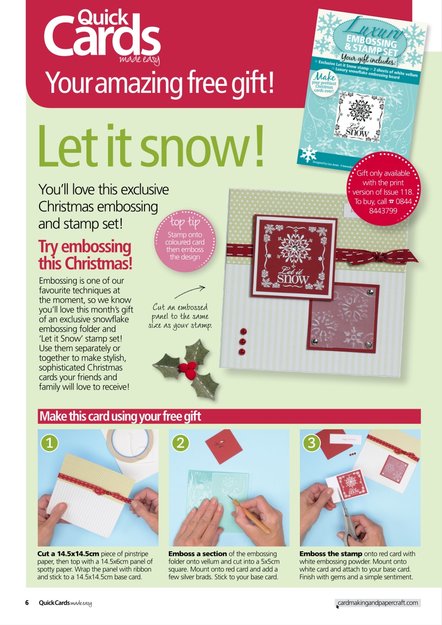 Quick Cards Made Easy Magazine - November 2013 Back Issue