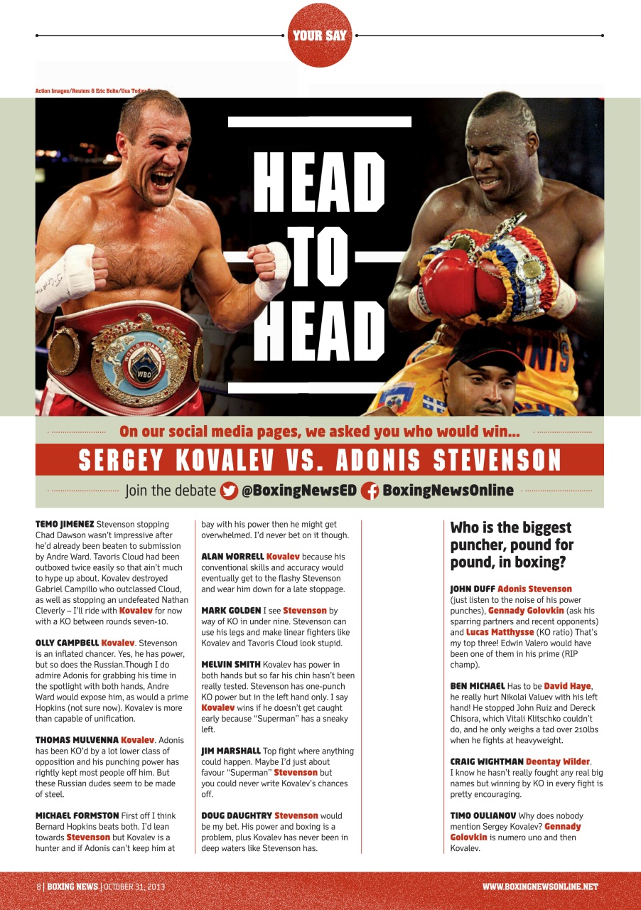 Boxing News Magazine - October 29 2013 Back Issue