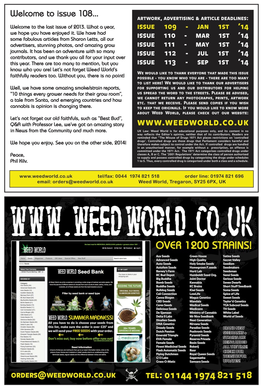 Weed World Magazine - Issue 108 Back Issue