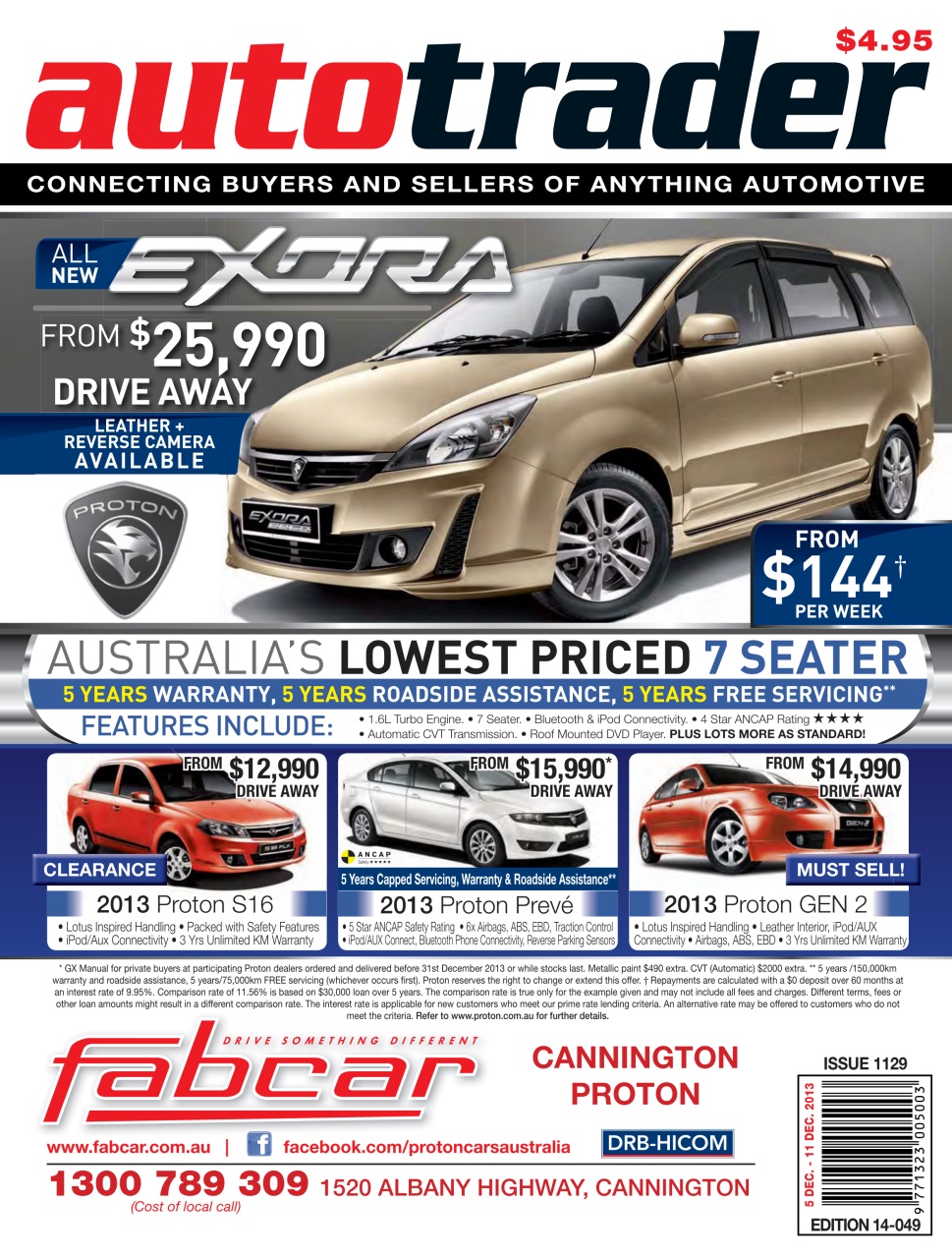 AutoTrader Magazine - Autotrader 1129 Back Issue