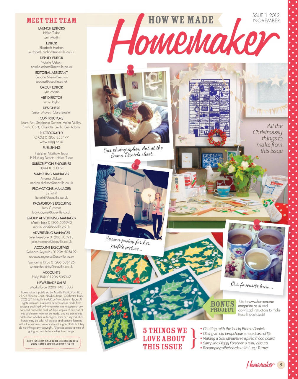 Homemaker Magazine - Issue 1 Back Issue