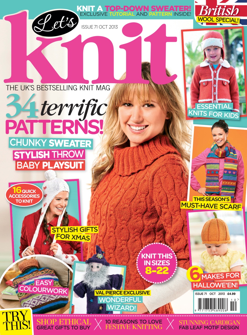 Let's Knit Magazine - October 2013 Back Issue