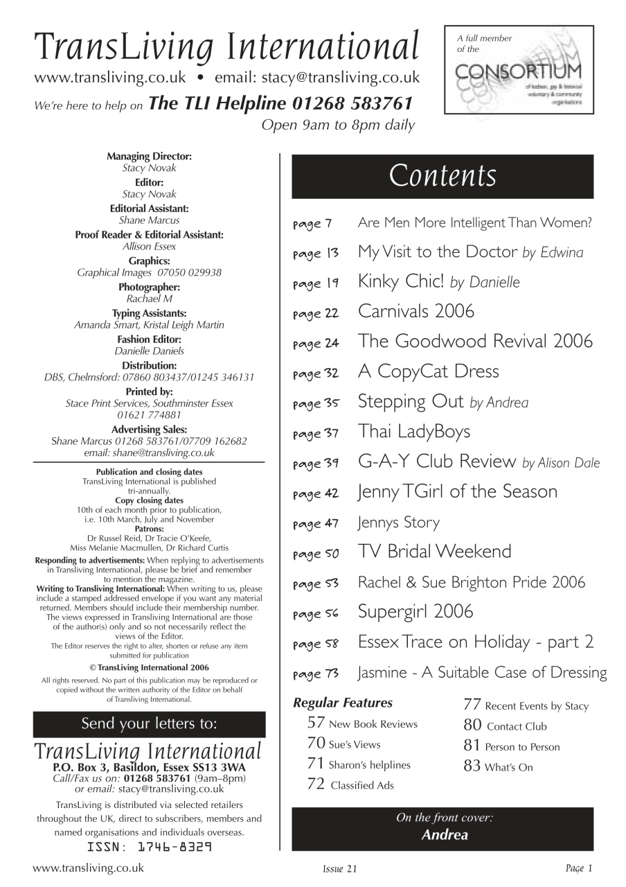 Transliving Magazine - Transliving Issue 21 Back Issue