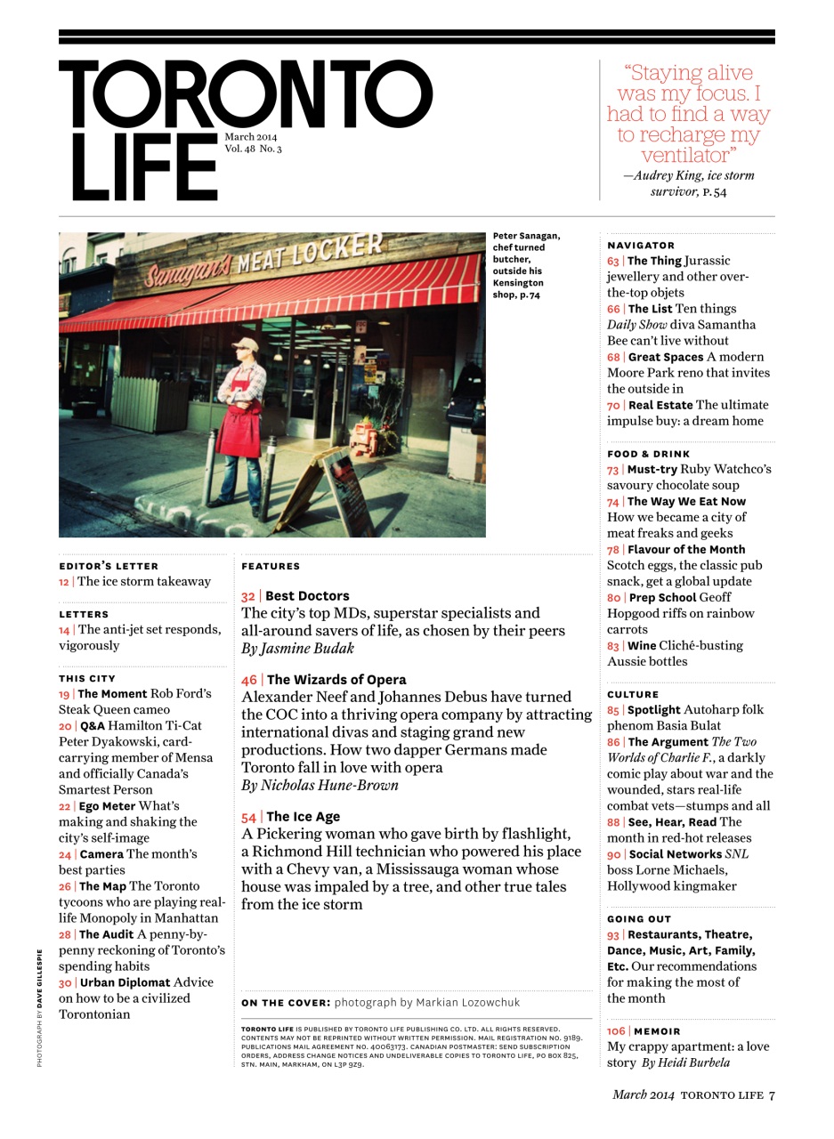 Toronto Life Magazine - MARCH 2014 Back Issue
