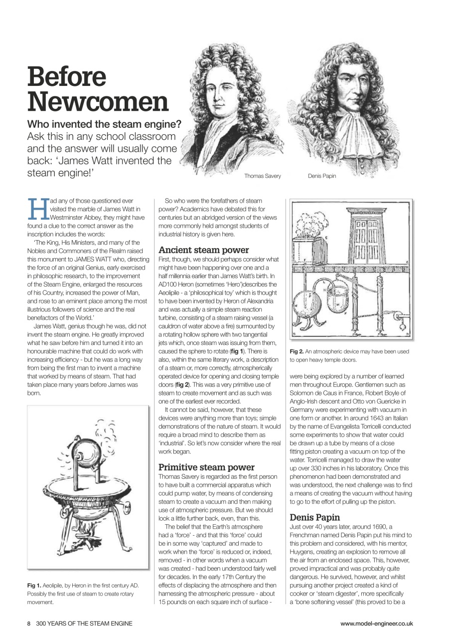 Model Engineer Magazine - 300 Years of the Steam Engine Special Issue