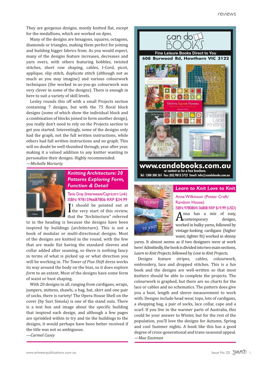 Yarn Magazine - Yarn Magazine Issue 33 Back Issue