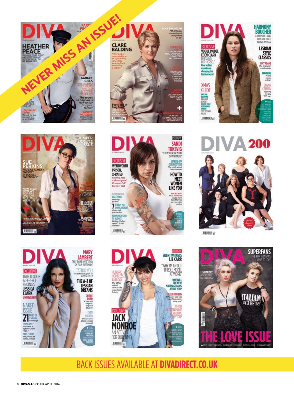 DIVA Magazine - April 14 Back Issue
