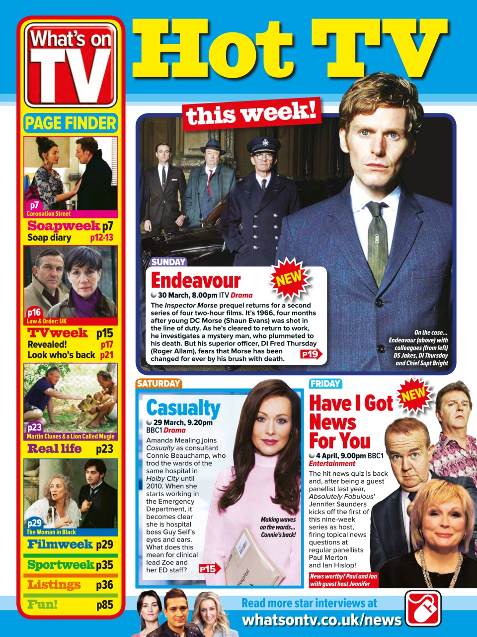 What's on TV Magazine - 29th March 2014 Back Issue