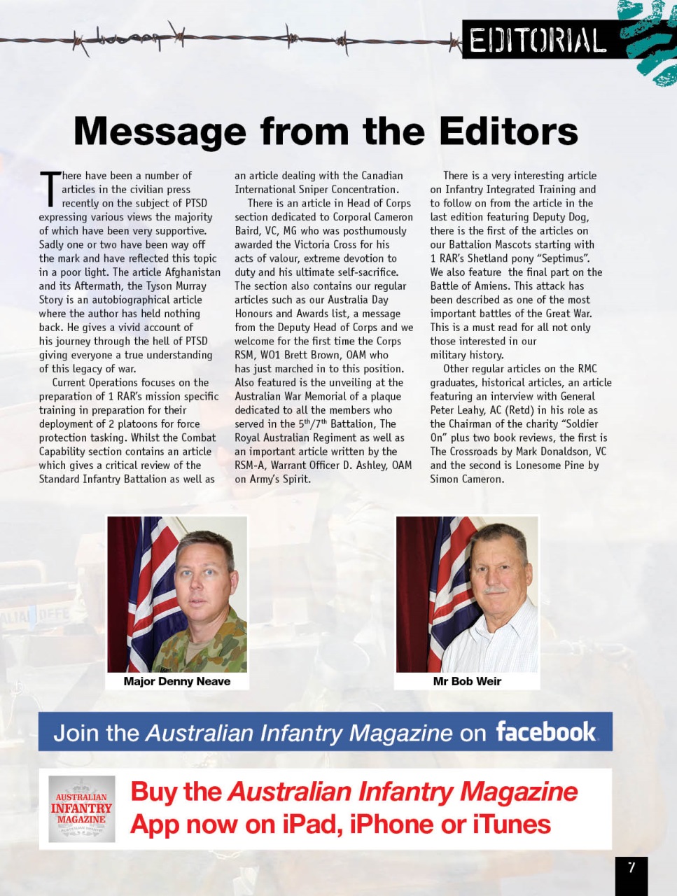 Australian Infantry Magazine Subscriptions and April 2014 to October ...