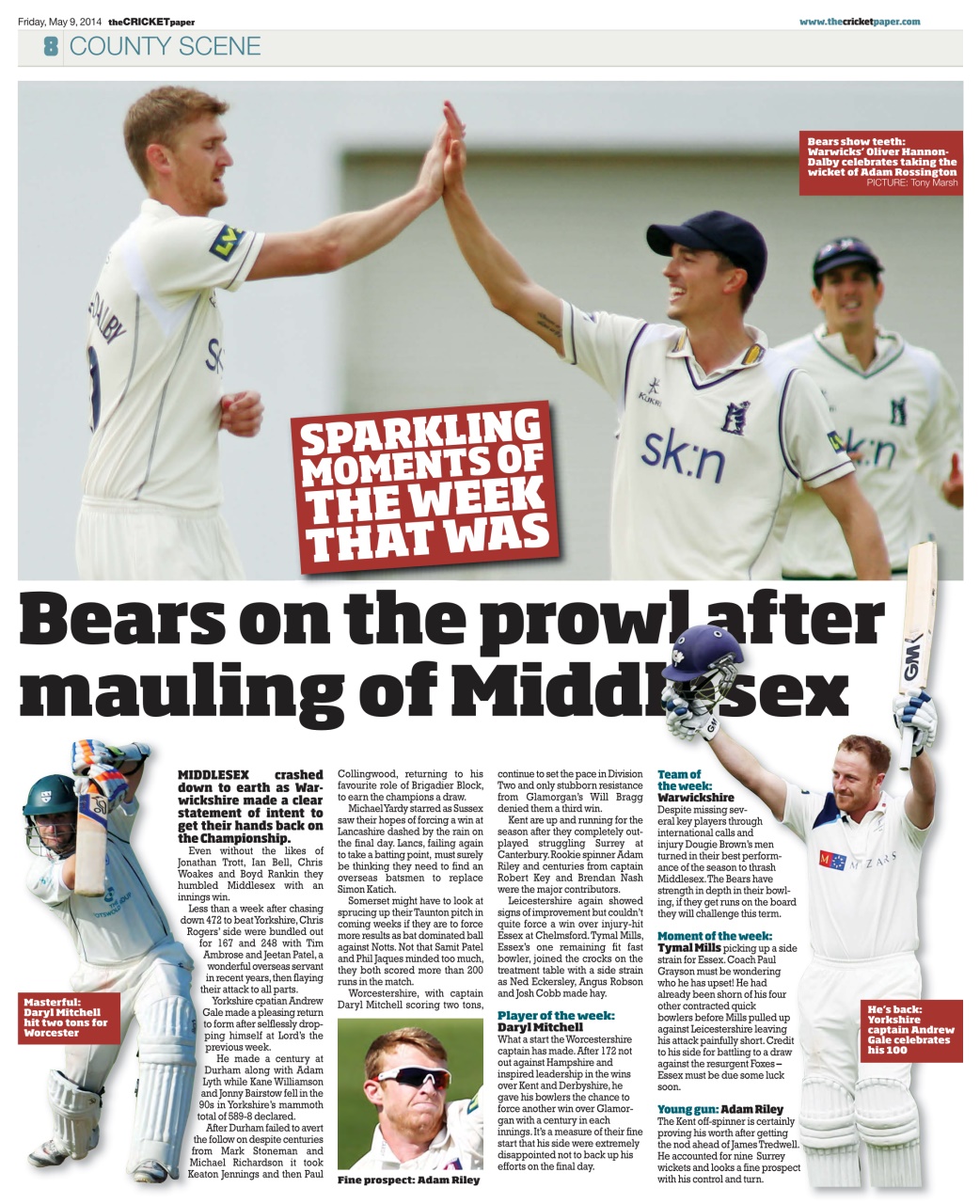 The Cricket Paper Magazine - 9th May 2014 Back Issue