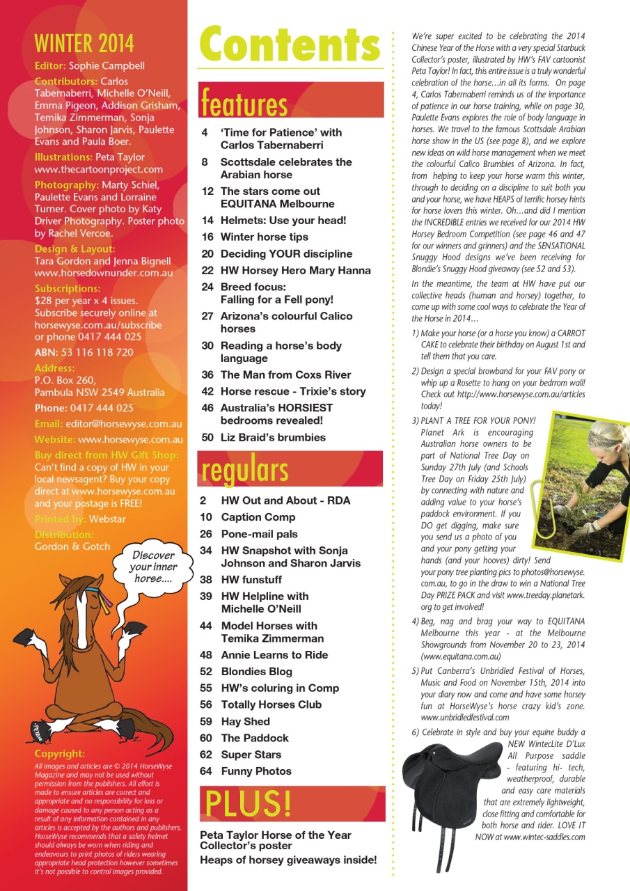 HorseWyse Magazine - Winter 2014 Edición anterior