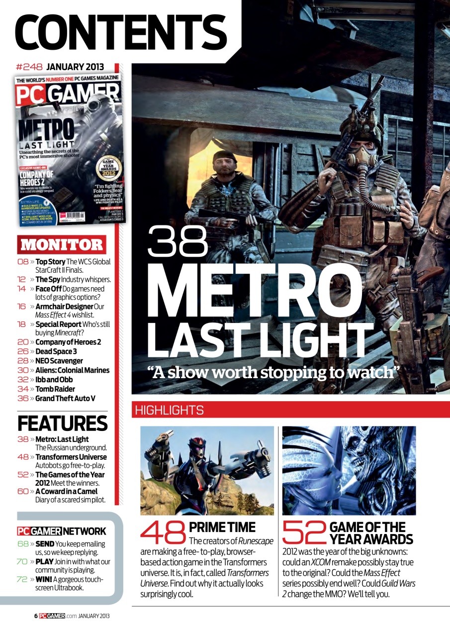 PC Gamer (UK Edition) Magazine - January 2013 Back Issue