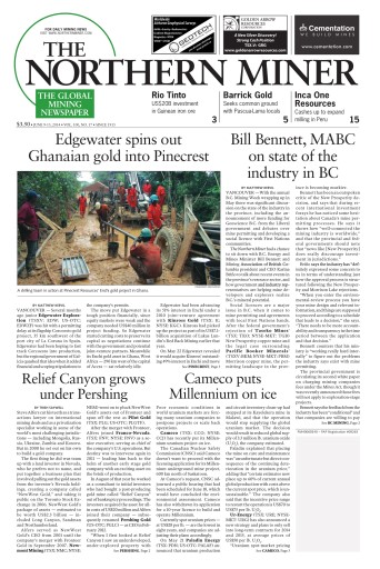 The Northern Miner Magazine - Vol. 100 No. 17 Back Issue