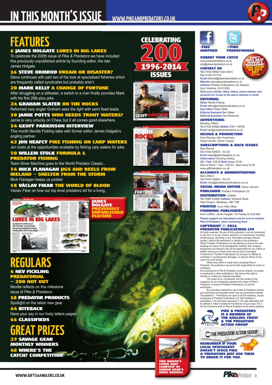 Pike & Predators Magazine - 200 Back Issue