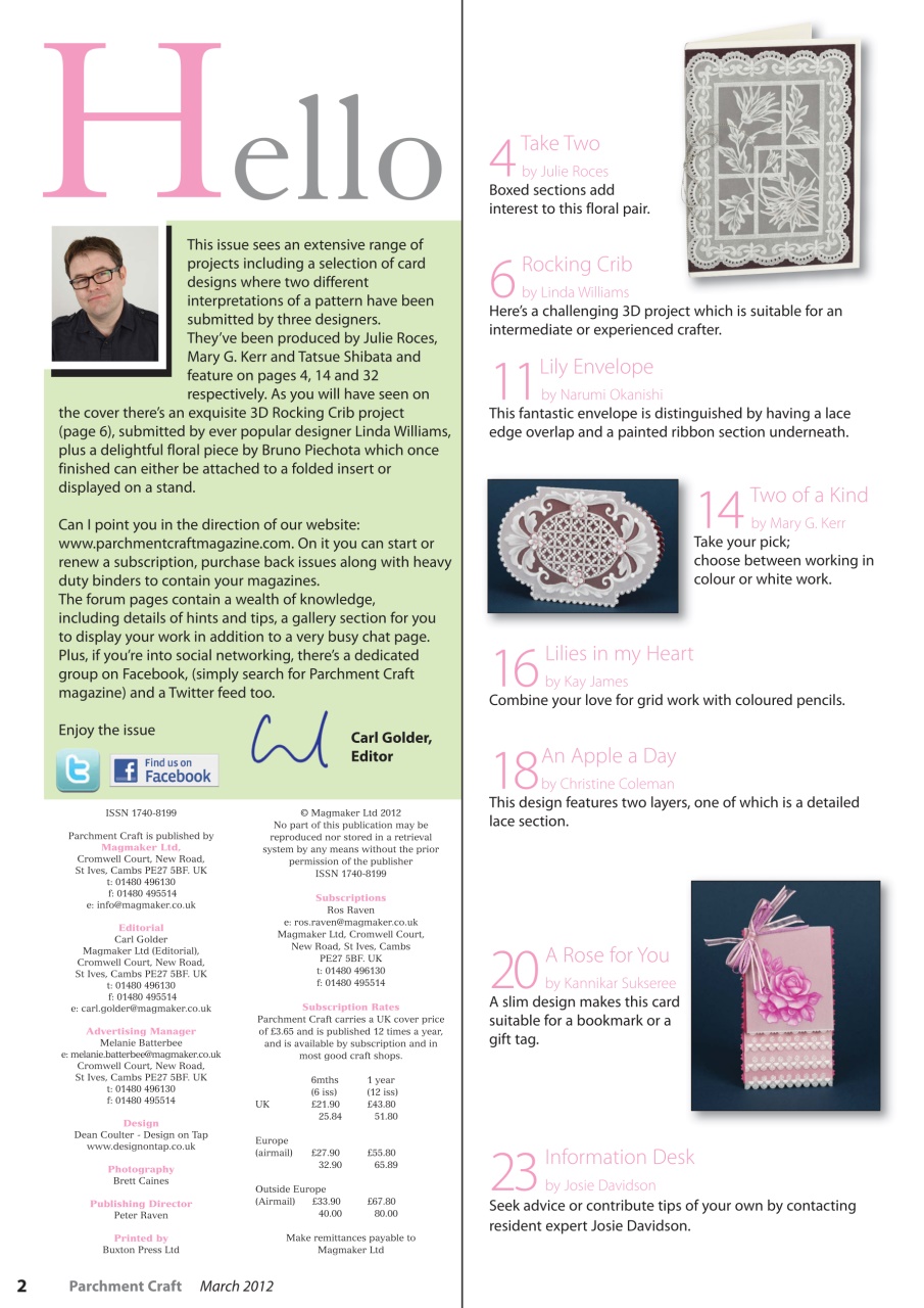 Parchment Craft Magazine - March 2012 Back Issue