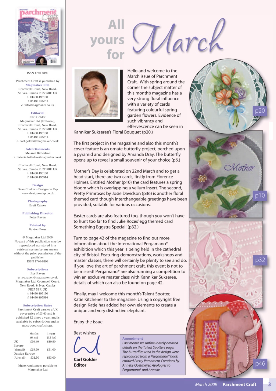 Parchment Craft Magazine - March 2009 Back Issue