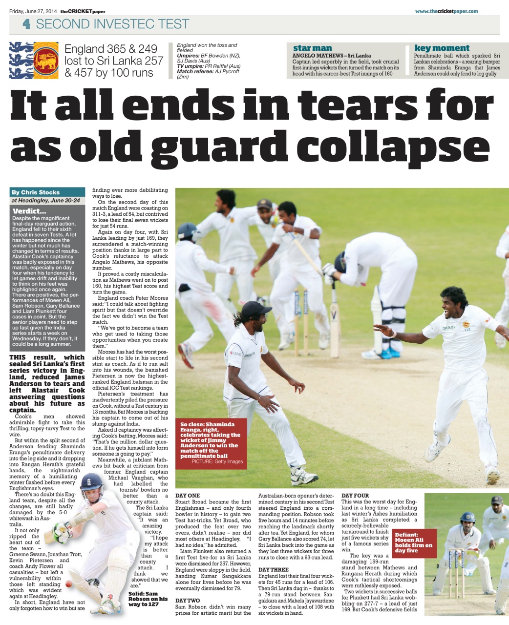 The Cricket Paper Magazine - 27th June 2014 Zurück Ausgabe