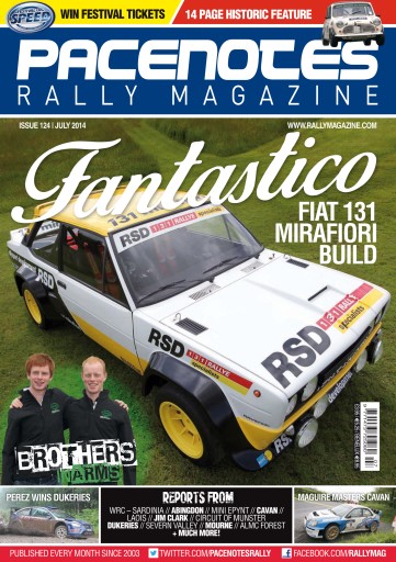 Pacenotes Rally magazine - Issue 124 - July 2014 Back Issue