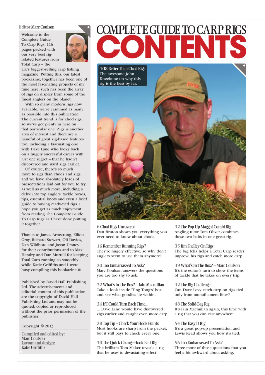 Fishing Reads Magazine - Complete Guide To Carp Rigs FREE TASTER ...