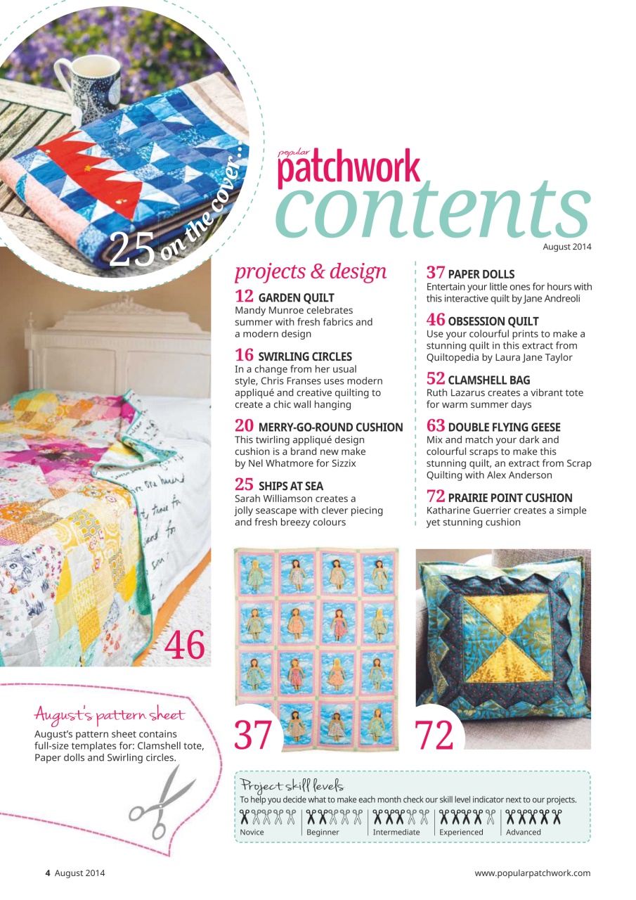 Popular Patchwork Magazine - August 2014 Back Issue