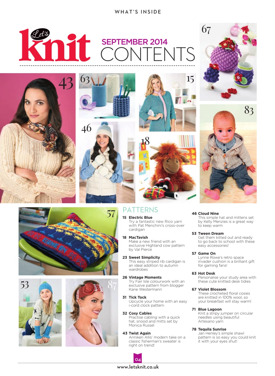 Let's Knit Magazine - Sep-14 Back Issue