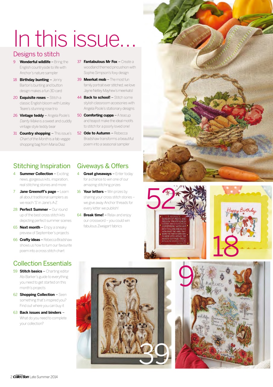 Cross Stitch Collection Magazine - Late Summer 2014 Back Issue