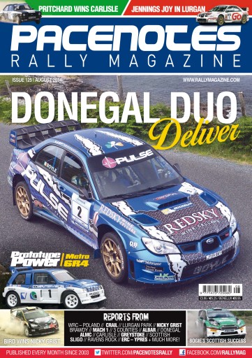Pacenotes Rally magazine - Issue 125 - August 2014 Back Issue