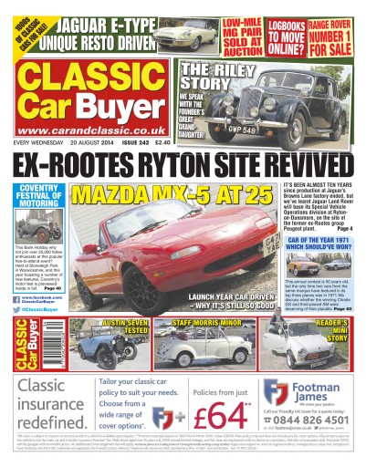 Classic Car Buyer Magazine - No.242 Ex-Rootes Ryton Site Revived Edição ...