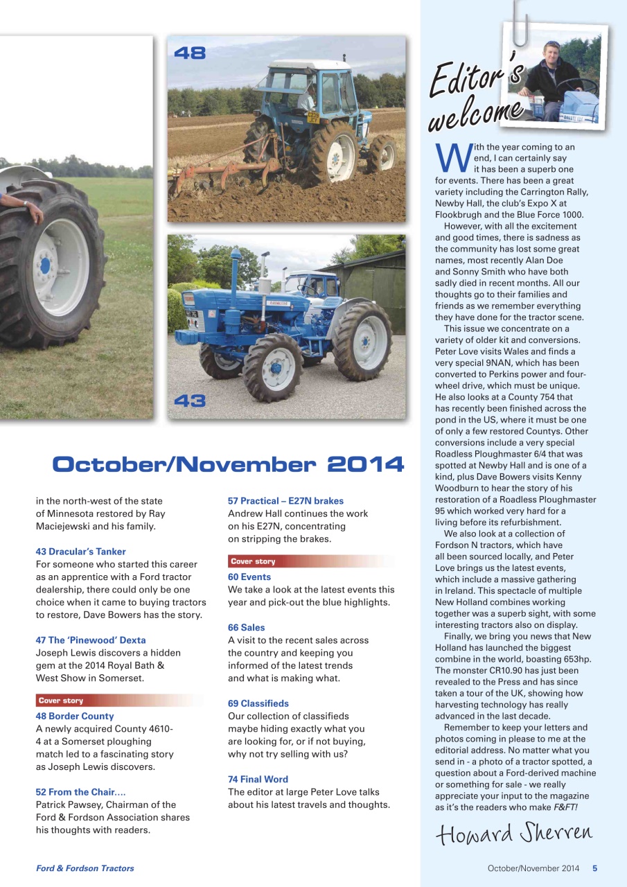 Ford & Fordson Magazine - No.63 Roadless Ploughmaster 95 Restoration ...